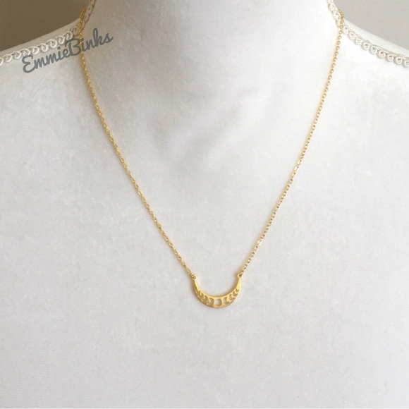 Anthropologie | Jewelry | New Anthro Minimalist Moon Phase Stainless ...